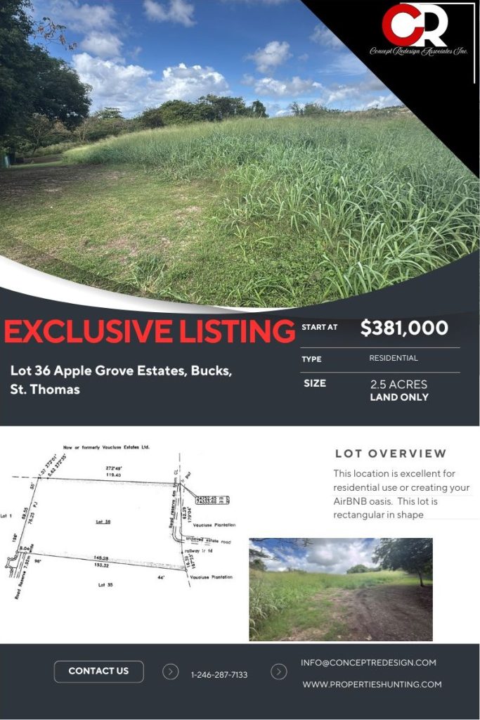 Lot 36 Apple Grove Estates, Bucks, St. Thomas - Properties Hunting ...